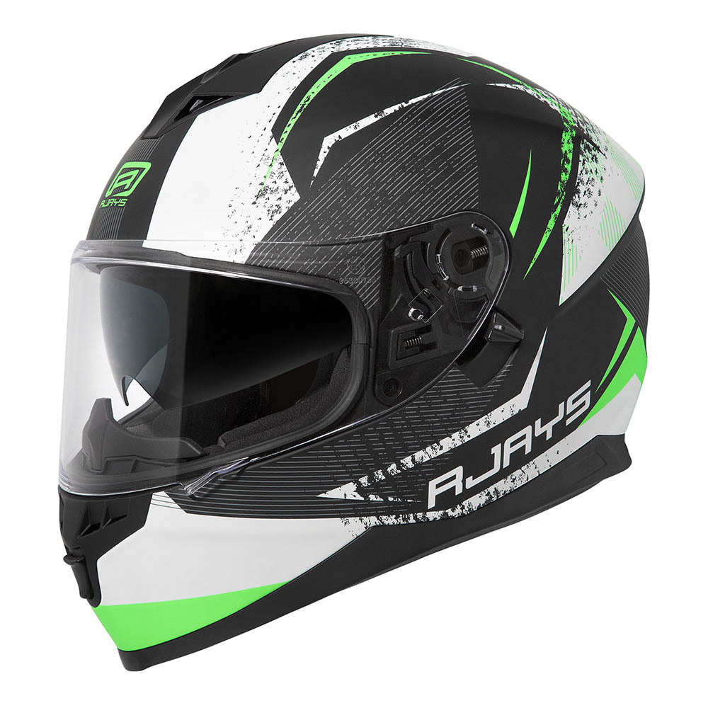 Rjays Dominator II Strike Matte Black Green Helmet - RJAYS